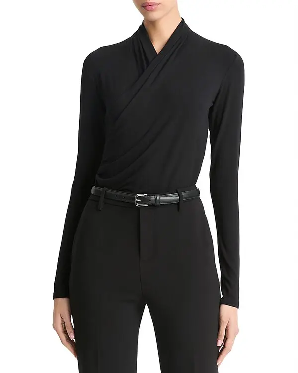 Vince Long Sleeve Wrap Top