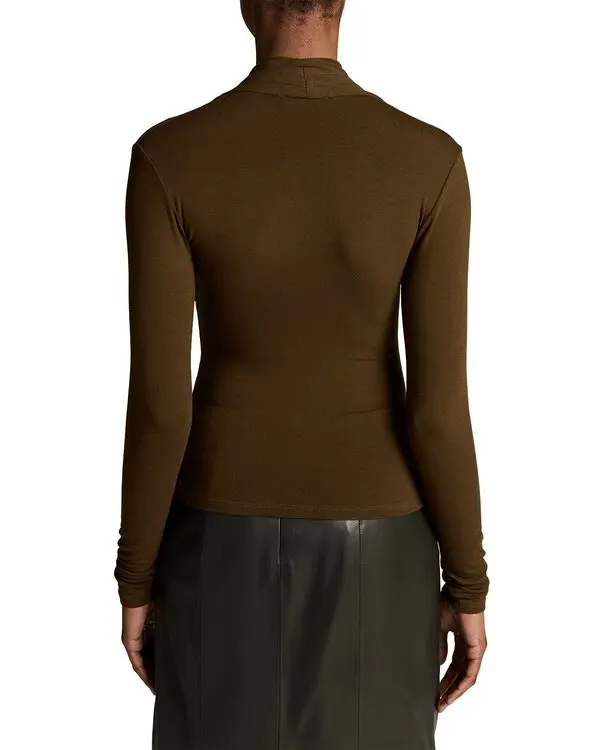 Vince Long Sleeve Wrap Top - Cypress