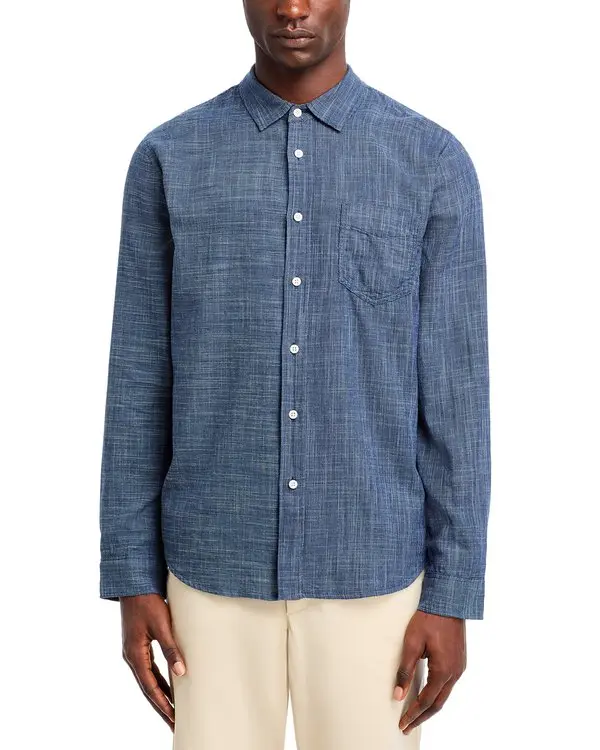 Rails Wyatt Regular Fit Button Front Shirt - Navy Etch