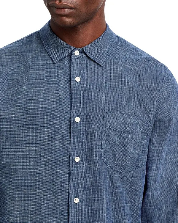 Rails Wyatt Regular Fit Button Front Shirt - Navy Etch