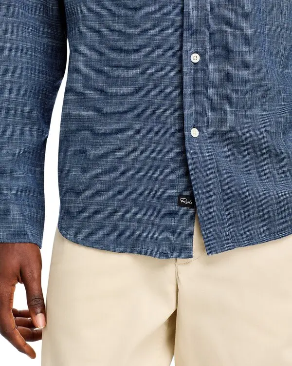 Rails Wyatt Regular Fit Button Front Shirt - Navy Etch
