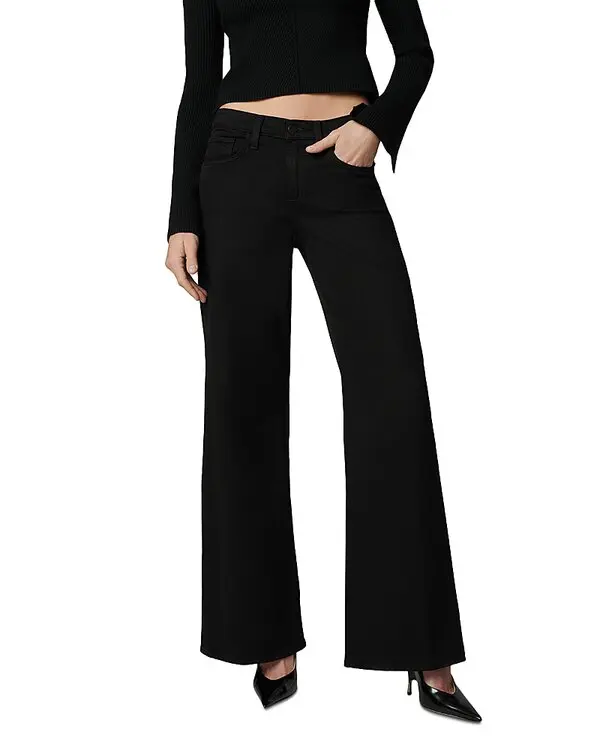 Joe's Jeans The Lou Lou Low Rise Wide Leg Jeans - Black