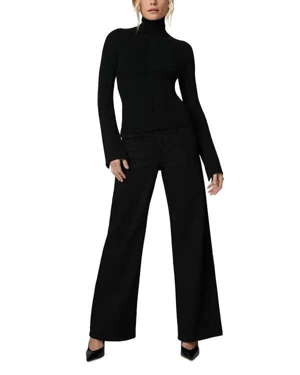 Joe's Jeans The Lou Lou Low Rise Wide Leg Jeans - Black