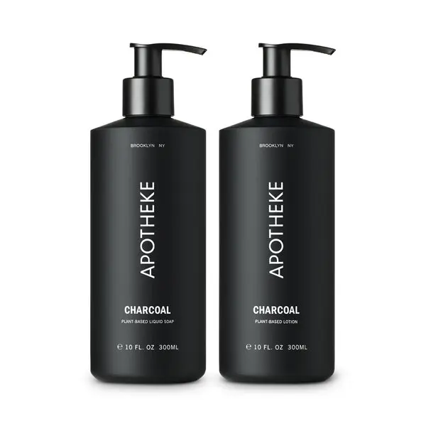 APOTHEKE Charcoal Liquid Soap And Lotion Duo
