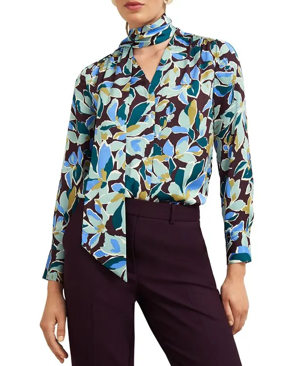 HOBBS LONDON Alyssa Tie Neck Blouse