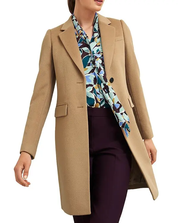 HOBBS LONDON Cavendish Wool Coat - Hobbs Camel