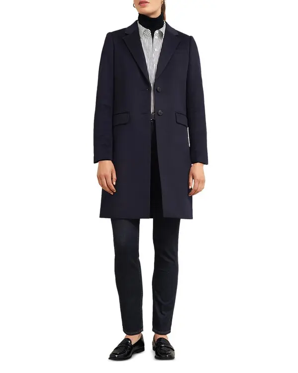 HOBBS LONDON Cavendish Wool Coat - Navy
