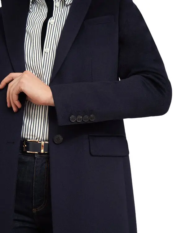 HOBBS LONDON Cavendish Wool Coat - Navy