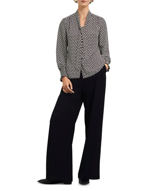 HOBBS LONDON Somerton Tie Neck Blouse