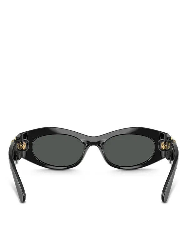 Versace Medusa Biggie Oval Sunglasses - Dark Gray