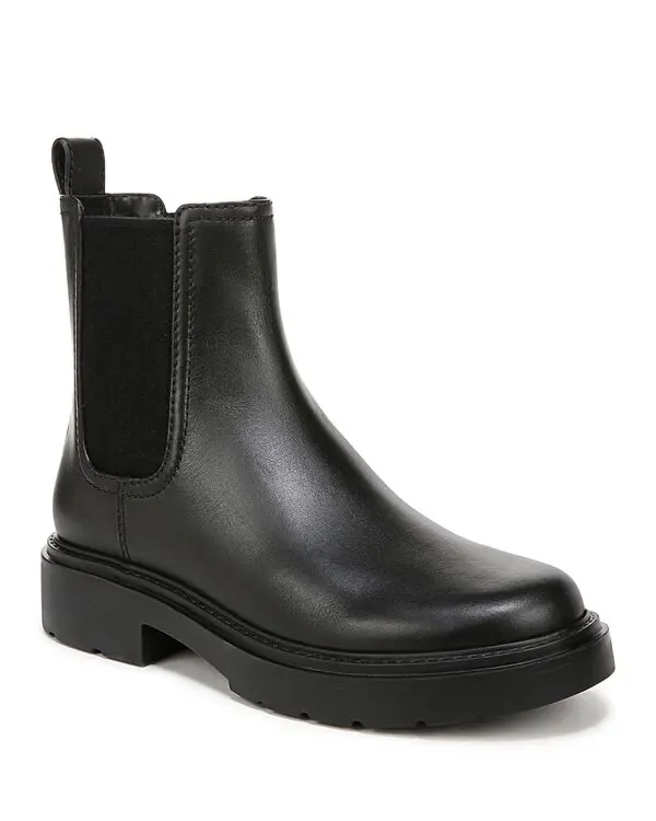 Vince Pinecrest Block Heel Ankle Boots - Black Leather