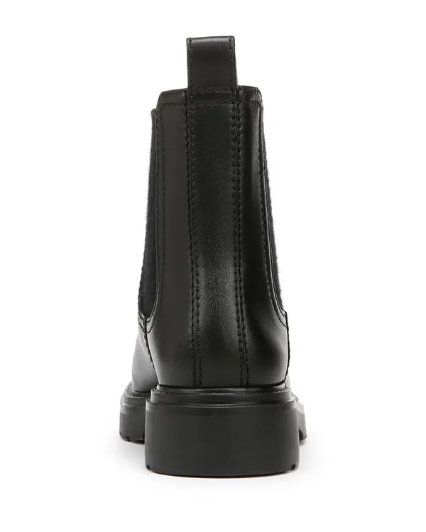 Vince Pinecrest Block Heel Ankle Boots - Black Leather