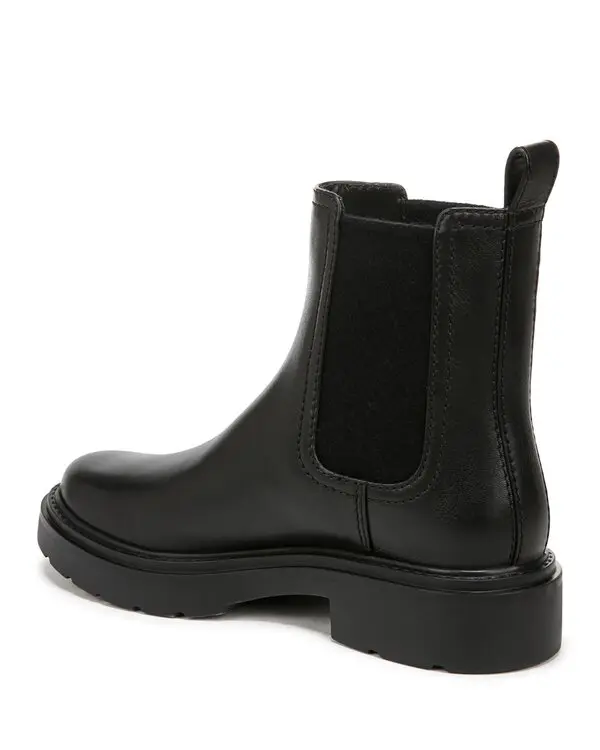 Vince Pinecrest Block Heel Ankle Boots - Black Leather