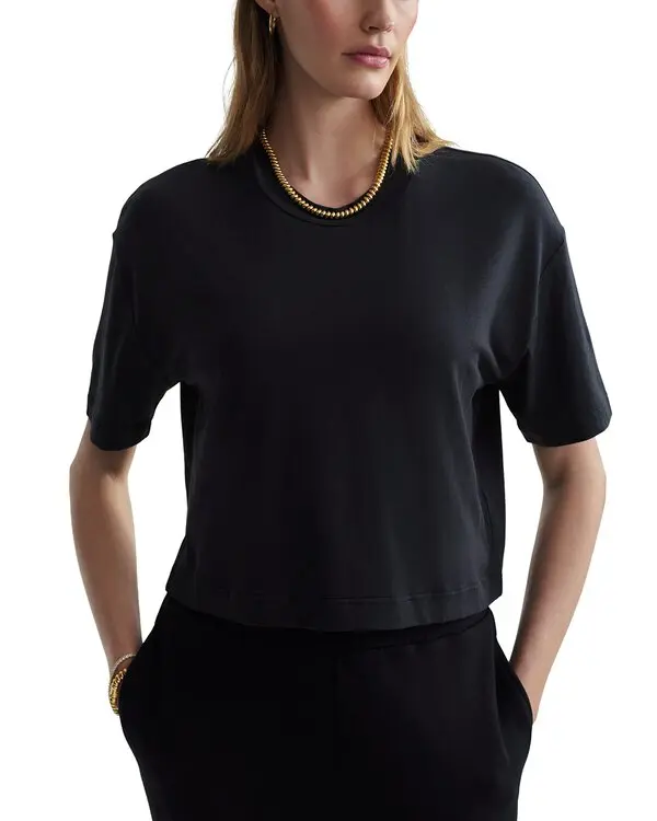 Varley Venice Easy Cropped Tee - Black