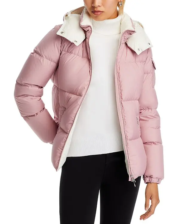Moncler Fourmines Hooded Down Jacket - Open Pink