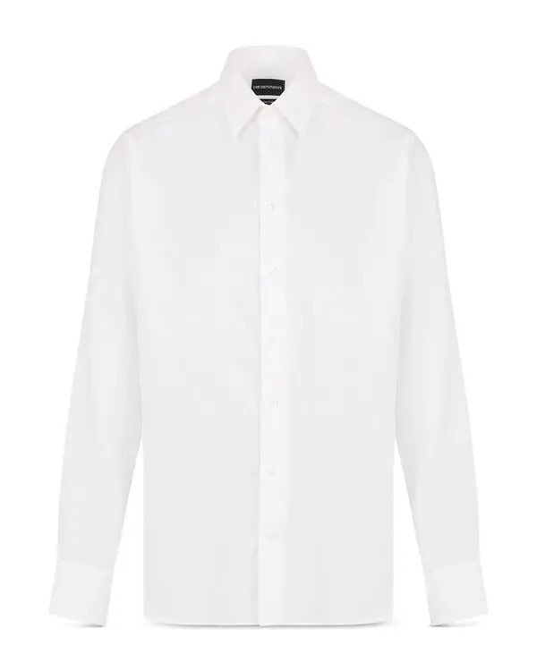 Emporio Armani New York Regular Fit Dress Shirt - Solid White