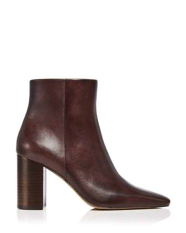 Aqua Ana Leather Boots - Brown Leather