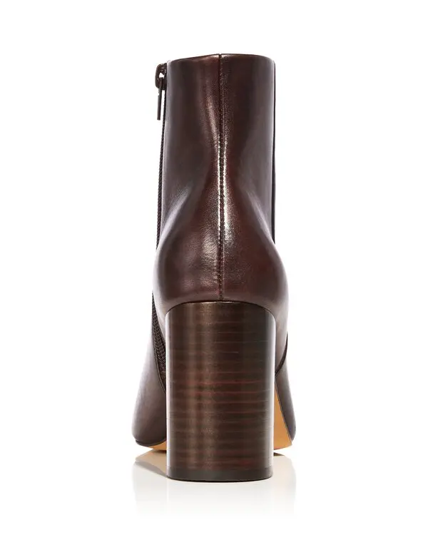Aqua Ana Leather Boots - Brown Leather