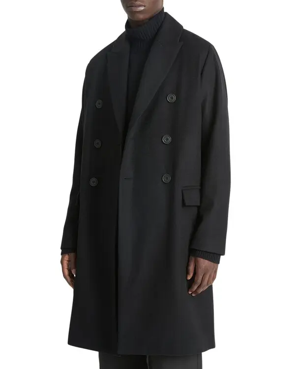 Vince Double-breasted Coat - Black