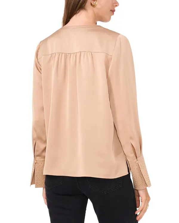 Vince Camuto Collarless Button-down Blouse