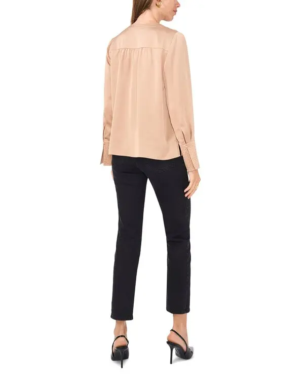 Vince Camuto Collarless Button-down Blouse