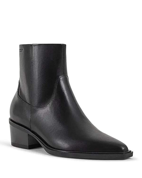 VAGABOND SHOEMAKERS Kelsey Pointed Toe Block Heel Ankle Boots - Black