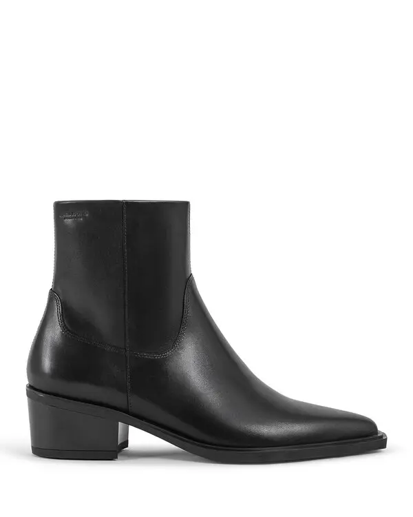 VAGABOND SHOEMAKERS Kelsey Pointed Toe Block Heel Ankle Boots - Black
