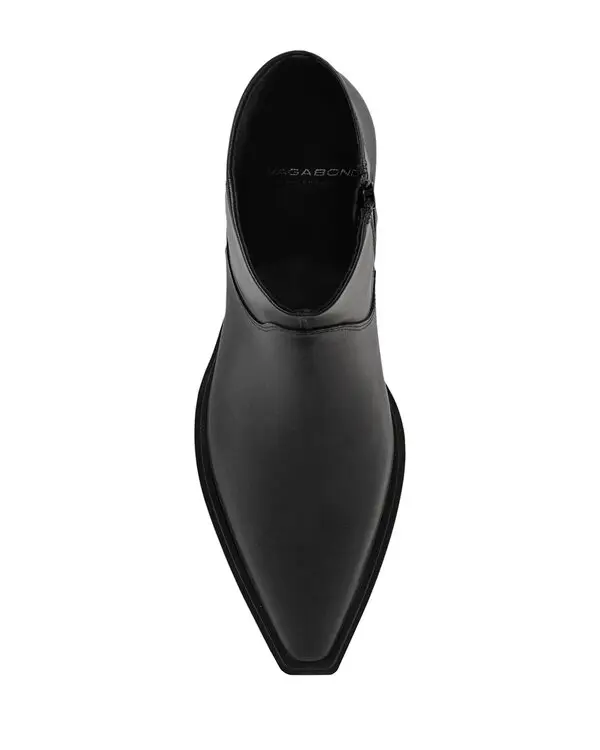 VAGABOND SHOEMAKERS Kelsey Pointed Toe Block Heel Ankle Boots - Black