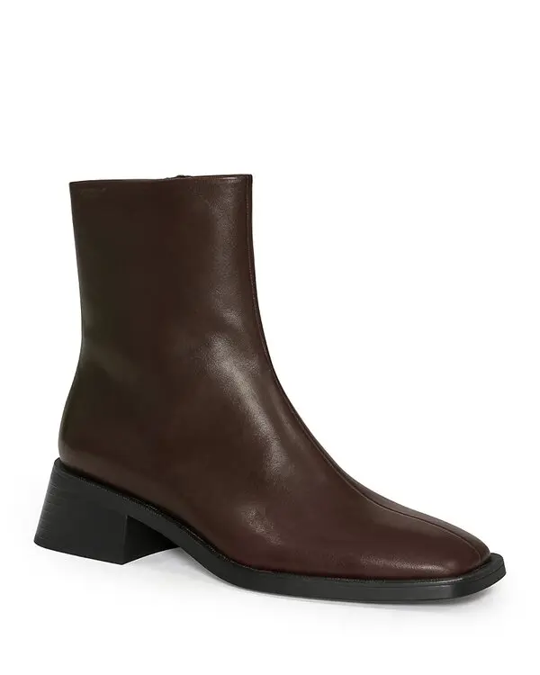 VAGABOND SHOEMAKERS Blanca Square Toe Ankle Boots - Chocolate