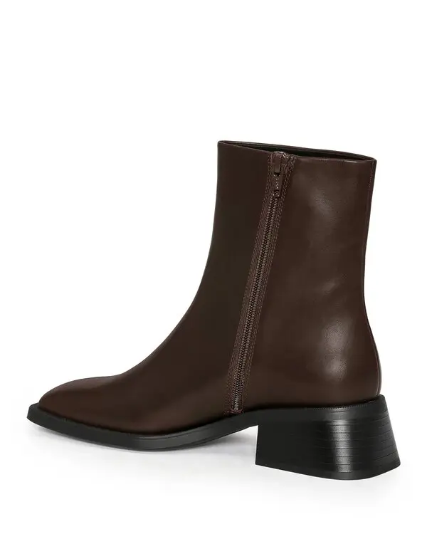 VAGABOND SHOEMAKERS Blanca Square Toe Ankle Boots - Chocolate