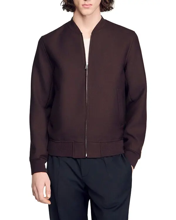 Sandro Zip Up Jacket - Chocolate