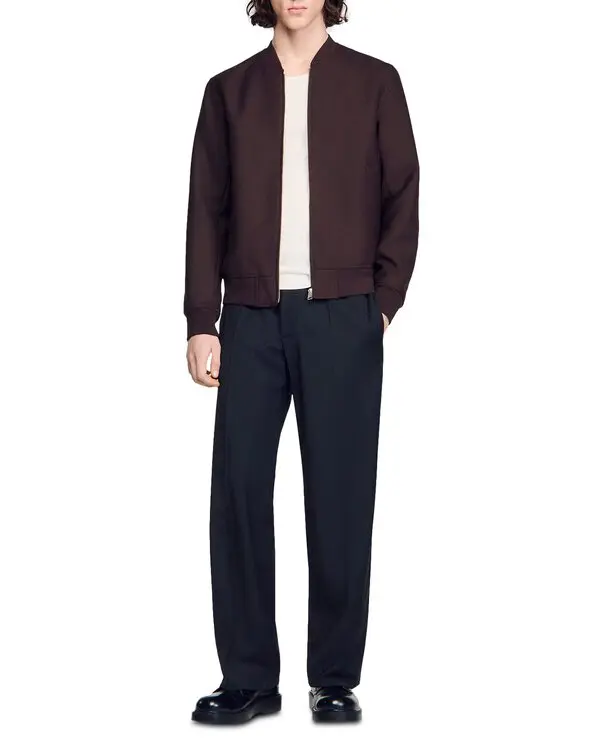 Sandro Zip Up Jacket - Chocolate