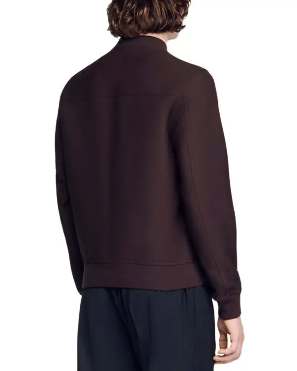 Sandro Zip Up Jacket - Chocolate