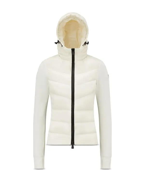Moncler Padded Wool Puffer Cardigan - Natural