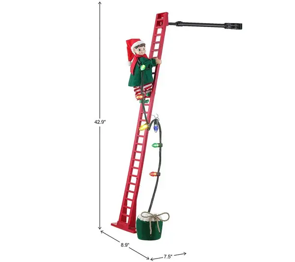 MR. CHRISTMAS 43 In. Animated Ladder Climbing E Lf