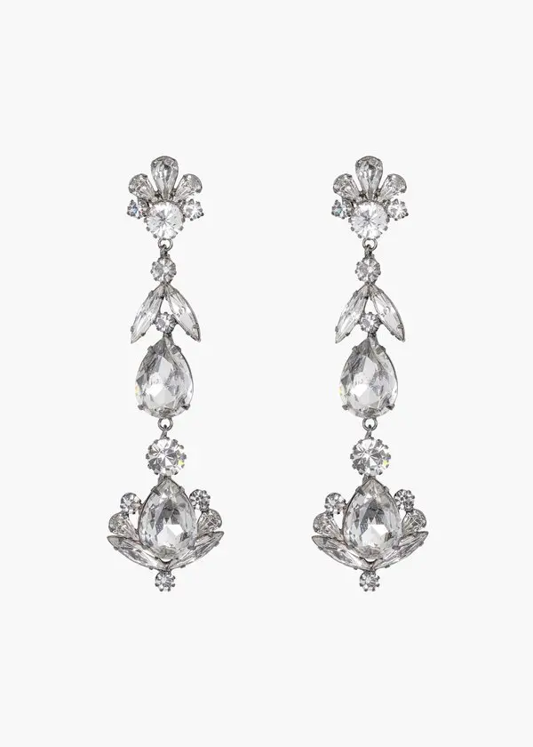 JENNIFER BEHR Bronwyn Crystal Earrings - Gunmetal