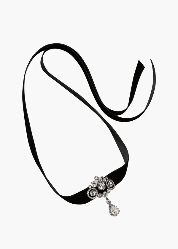 JENNIFER BEHR Arabella Ribbon Tie - Gunmetal