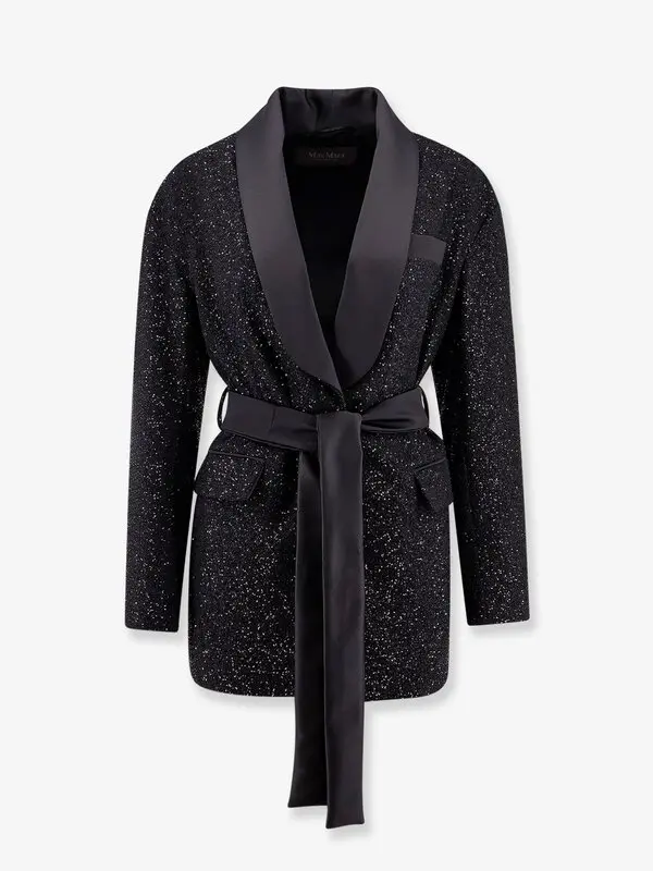 Max Mara Pau Viscose Blend Blazer With Sequins