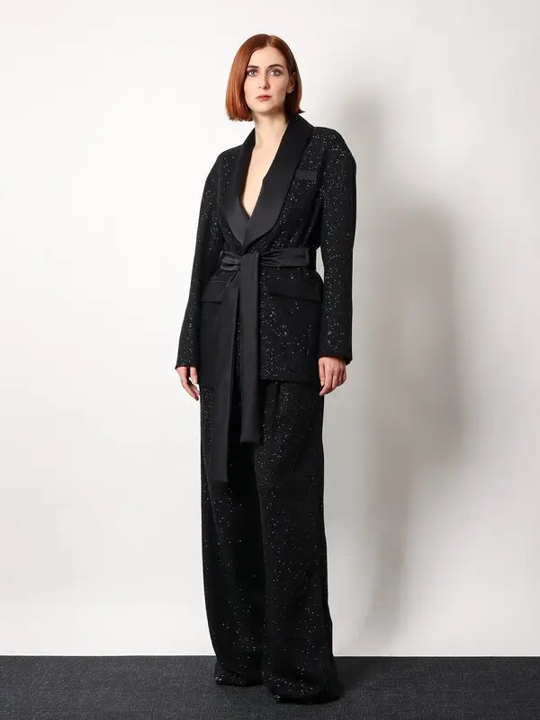 Max Mara Pau Viscose Blend Blazer With Sequins