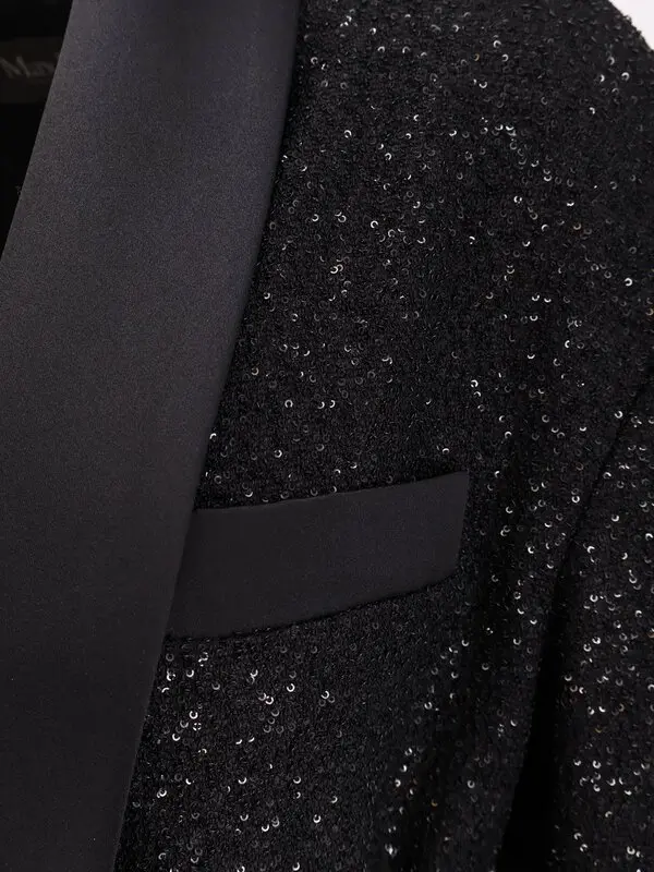 Max Mara Pau Viscose Blend Blazer With Sequins