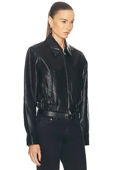 AGOLDE X Shoreditch Ski Club Essie Cropped Jacket - Black