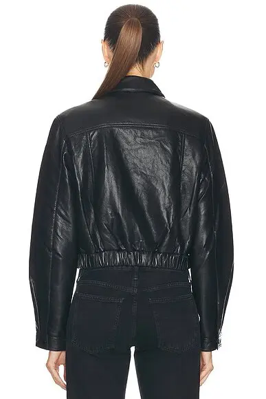 AGOLDE X Shoreditch Ski Club Essie Cropped Jacket - Black