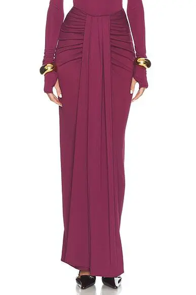 HELSA Matte Jersey Long Wrap Skirt
