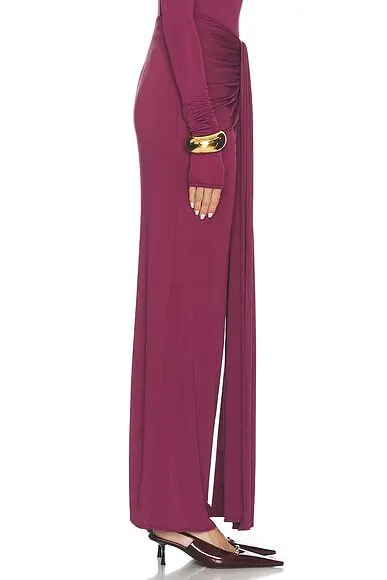HELSA Matte Jersey Long Wrap Skirt