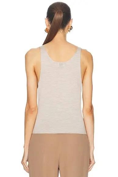 Saint Laurent Cashmere Tank Top - Beige