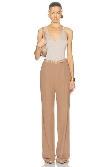 Saint Laurent Cashmere Tank Top - Beige