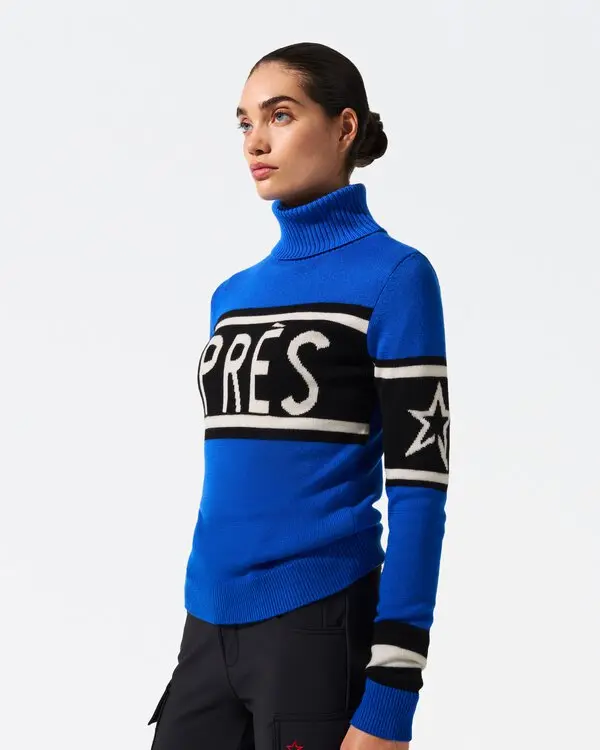 Perfect Moment Apres Merino Wool Sweater - True-indigo