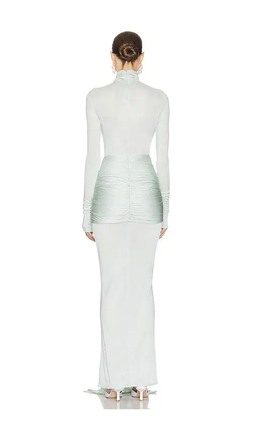 Helsa Slinky Jersey Sarong Maxi Dress - Mint | Editorialist