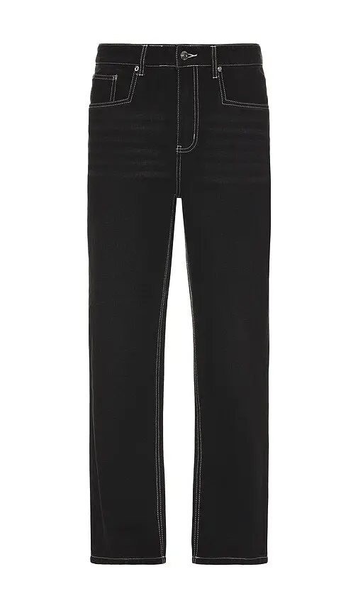 HOUSE OF SUNNY 13oz Carpenter Straight Leg Jeans - Jet Black Wash