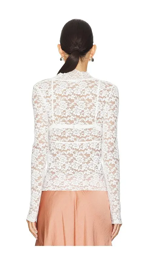 Free People X Intimately Fp All Day Lace Long Sleeve Top